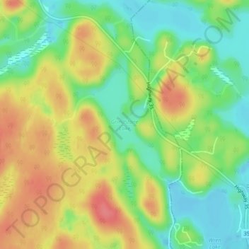 Mapa topográfico Grindstone Lake, altitud, relieve